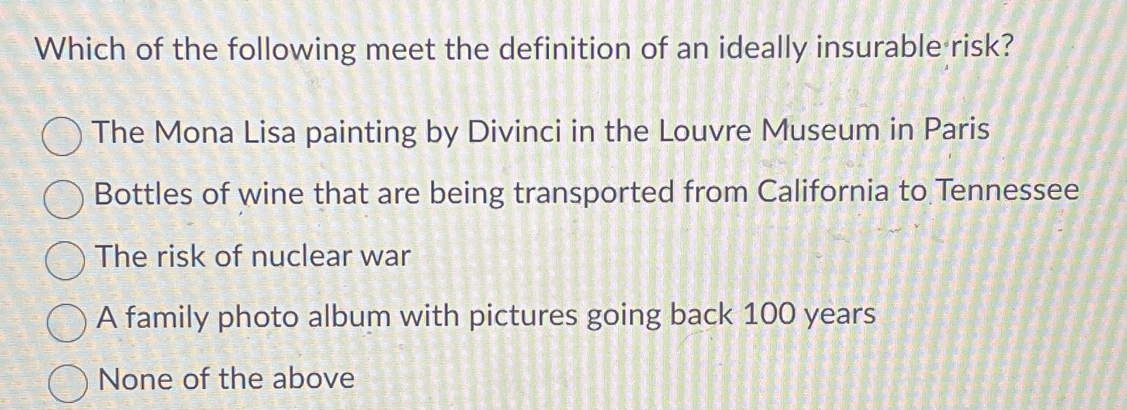 Solved Which of the following meet the definition of an | Chegg.com