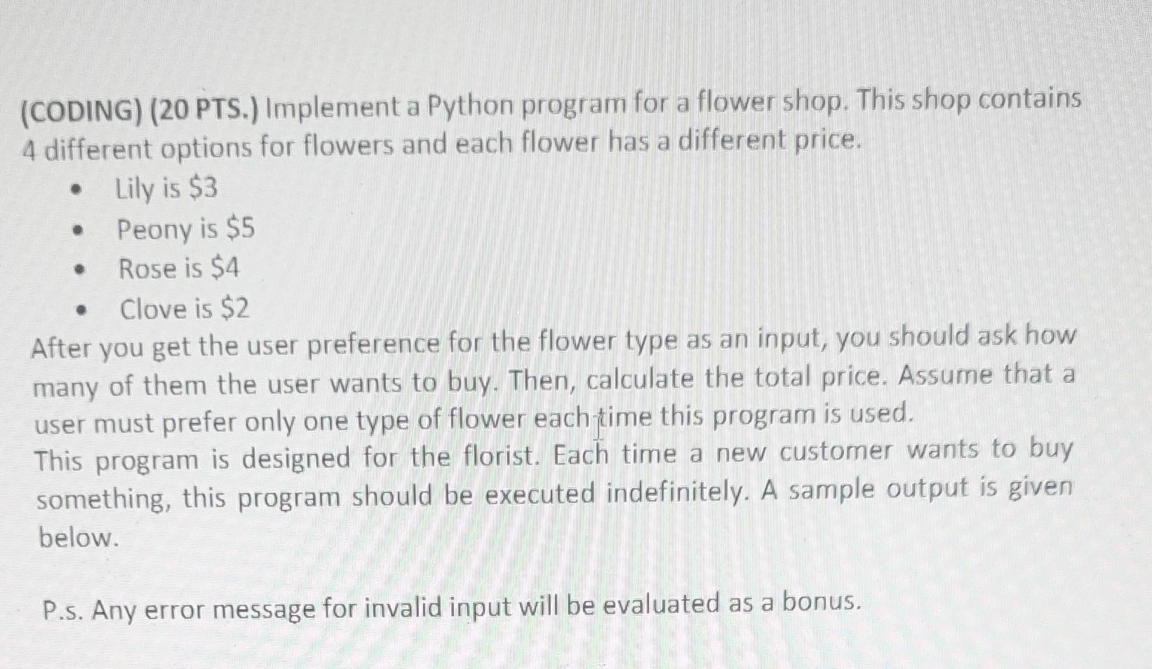 Solved Coding 20 Pts Implement A Python Program For A 0946