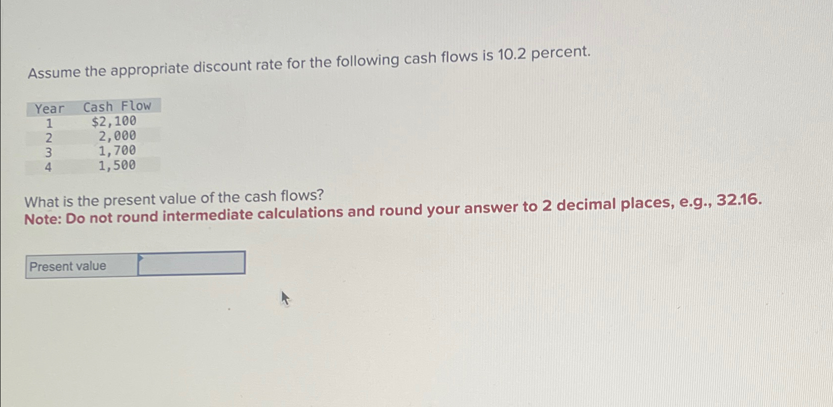 Solved Assume the appropriate discount rate for the | Chegg.com