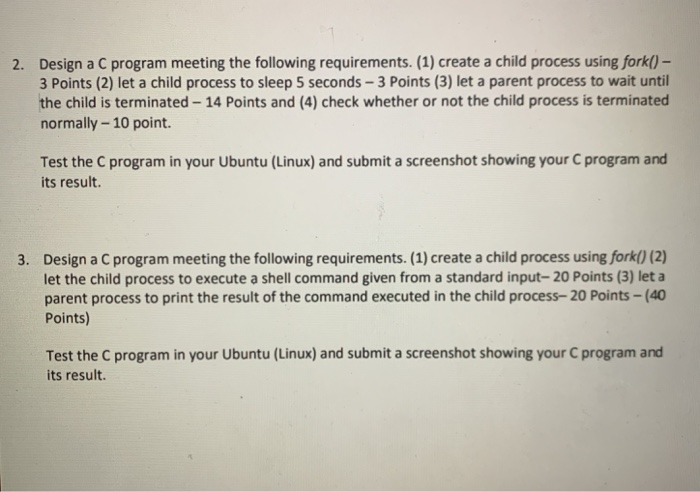 Solved 2. Design a C program meeting the following | Chegg.com