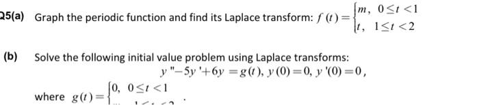 (a) Graph the periodic function and find its Laplace | Chegg.com
