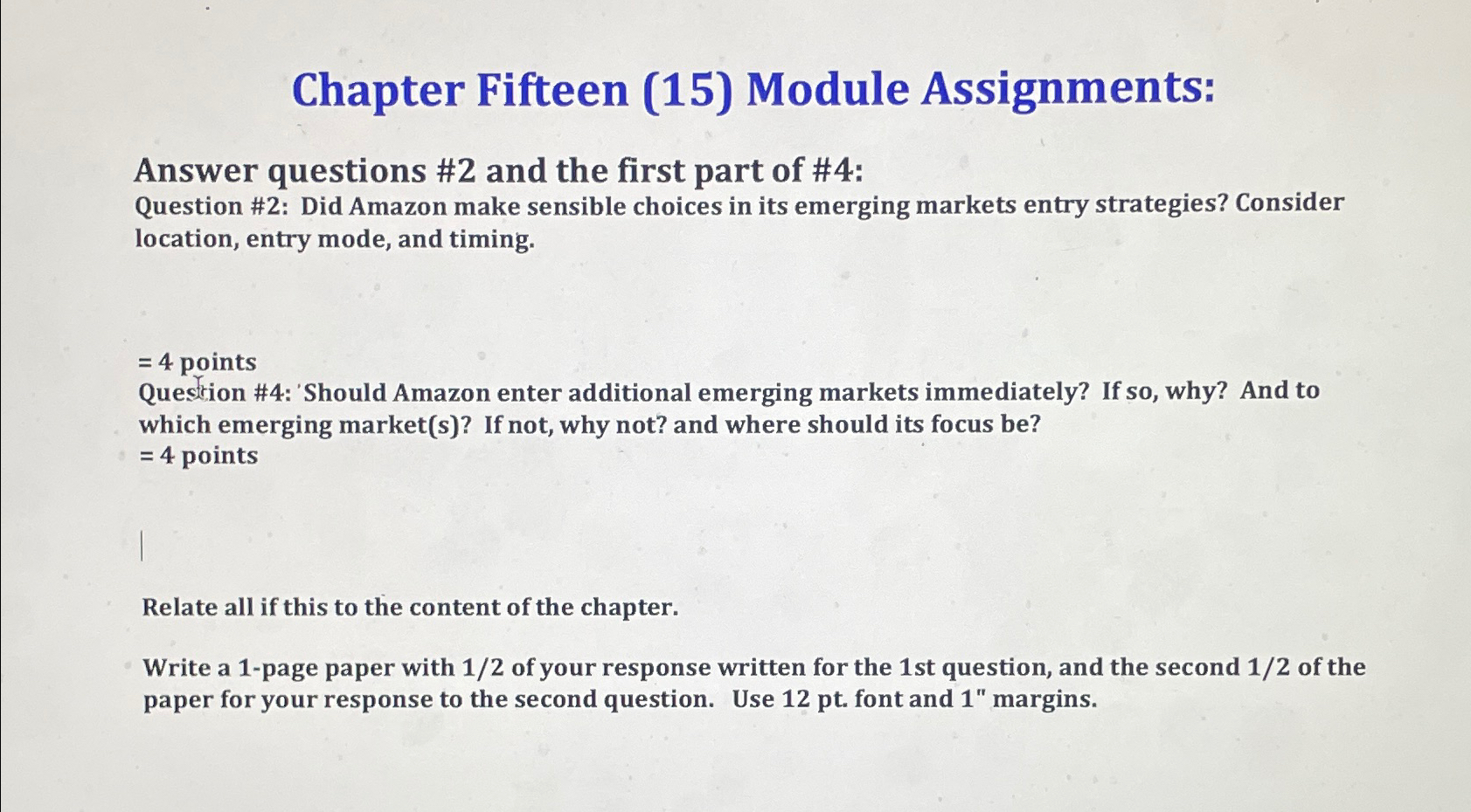 Solved Chapter Fifteen (15) ﻿Module Assignments:Answer | Chegg.com