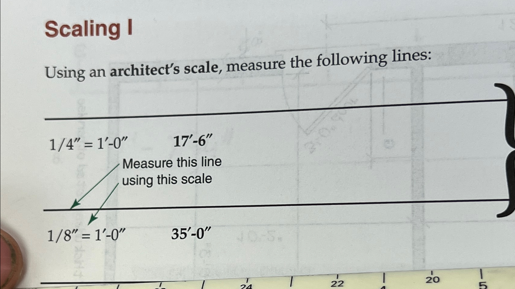 Solved Scaling IUsing an architect's scale, measure the | Chegg.com
