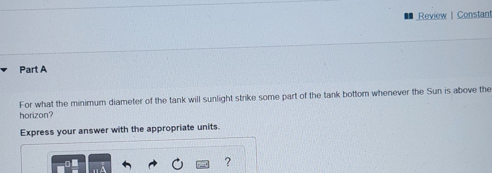 Solved A cylindrical tank 2.2 ﻿m deep is full to the brim | Chegg.com
