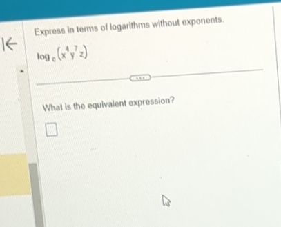 Solved Express in terms of logarithms without | Chegg.com