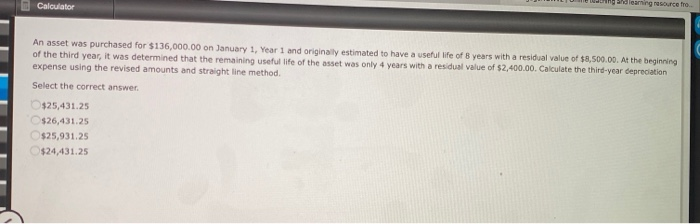 Solved An asset was purchased for 136,000 on January 1, year | Chegg.com