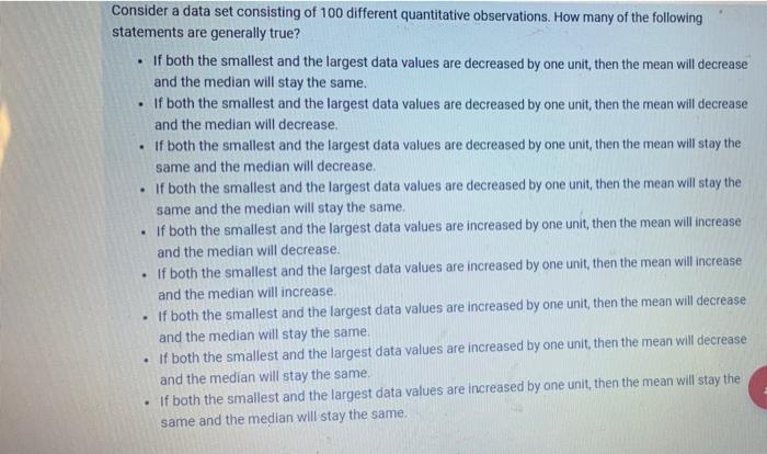 Solved . Consider a data set consisting of 100 different | Chegg.com