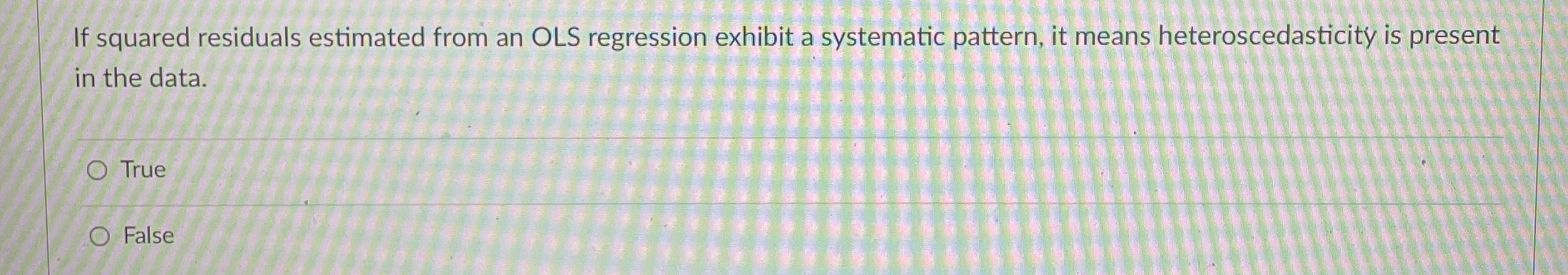 Solved If squared residuals estimated from an OLS regression | Chegg.com