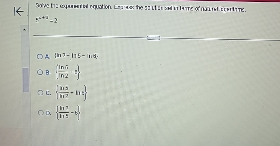 Solved Solve the exponential equation. Express the solution | Chegg.com