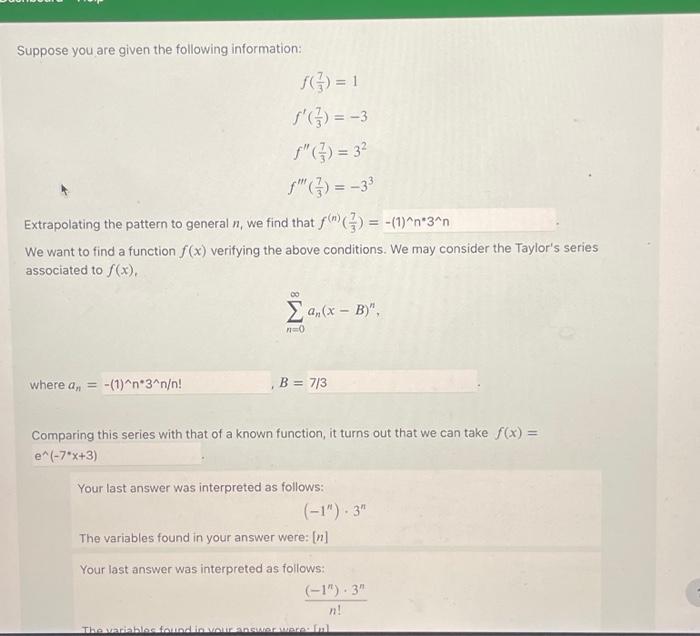 Solved Suppose you are given the following information: | Chegg.com