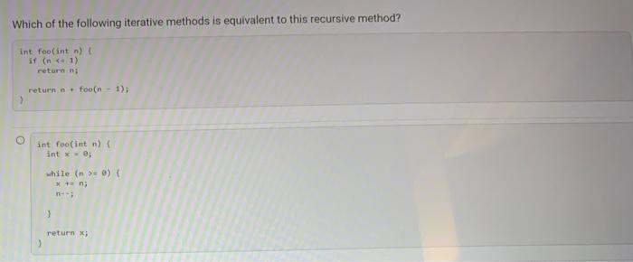 Solved Which of the following iterative methods is | Chegg.com