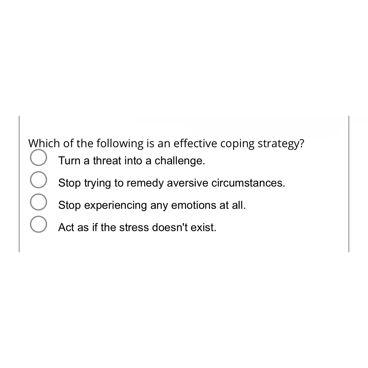 Solved Which of the following is an effective coping | Chegg.com