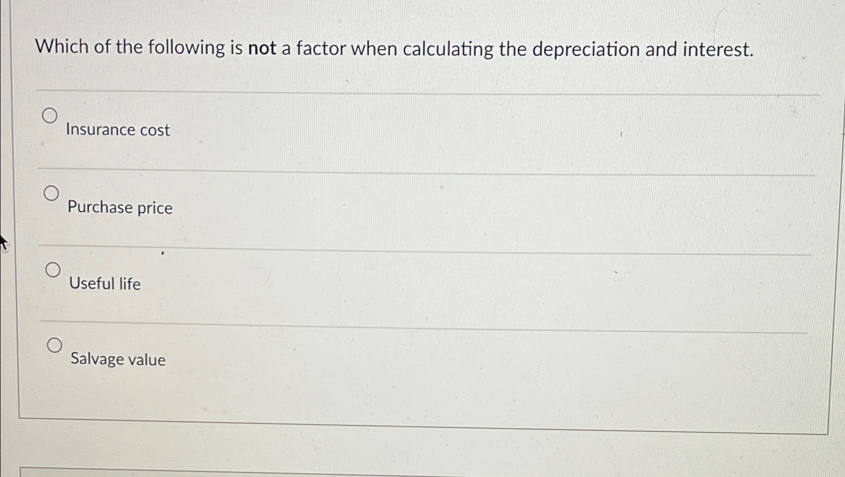 Solved Which of the following is not a factor when | Chegg.com