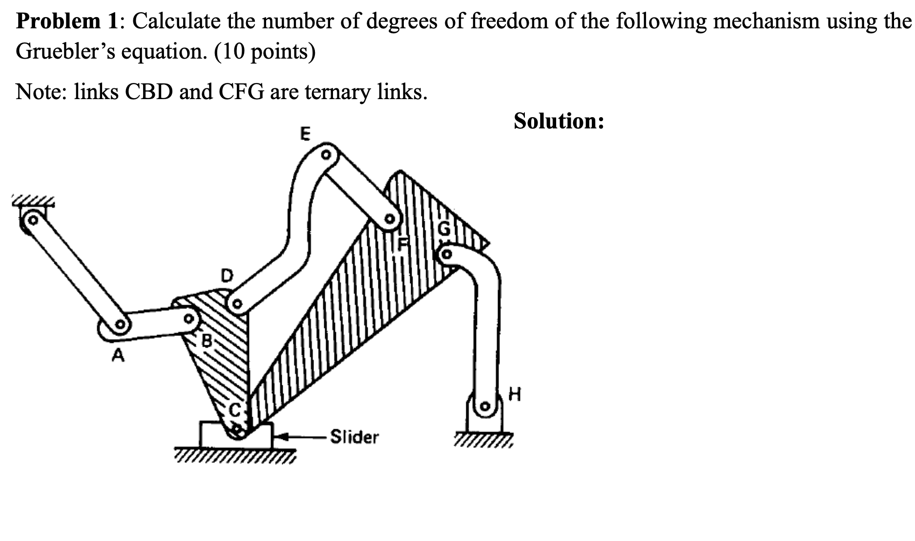 Solved Problem 1: Calculate the number of degrees of freedom | Chegg.com