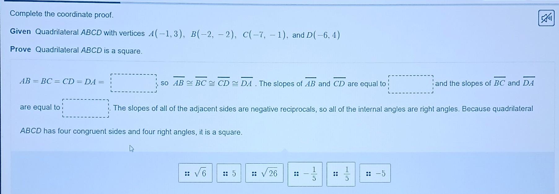 Solved Complete the coordinate proof. Given Quadrilateral | Chegg.com