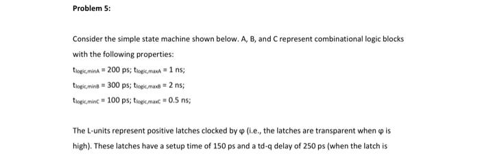 Solved Problem: Consider the simple state machine shown | Chegg.com