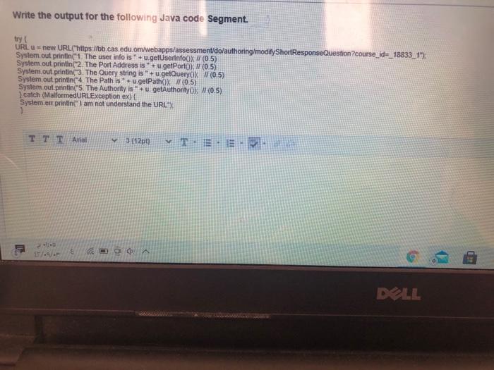 Solved Write The Output For The Following Java Code Segment 7738