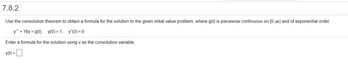 Solved 7.8.2 Use the convolution theorem to obtain a formula | Chegg.com