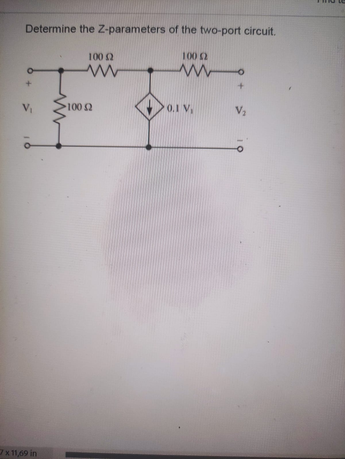Determine the Z-parameters of the two-port circuit. | Chegg.com