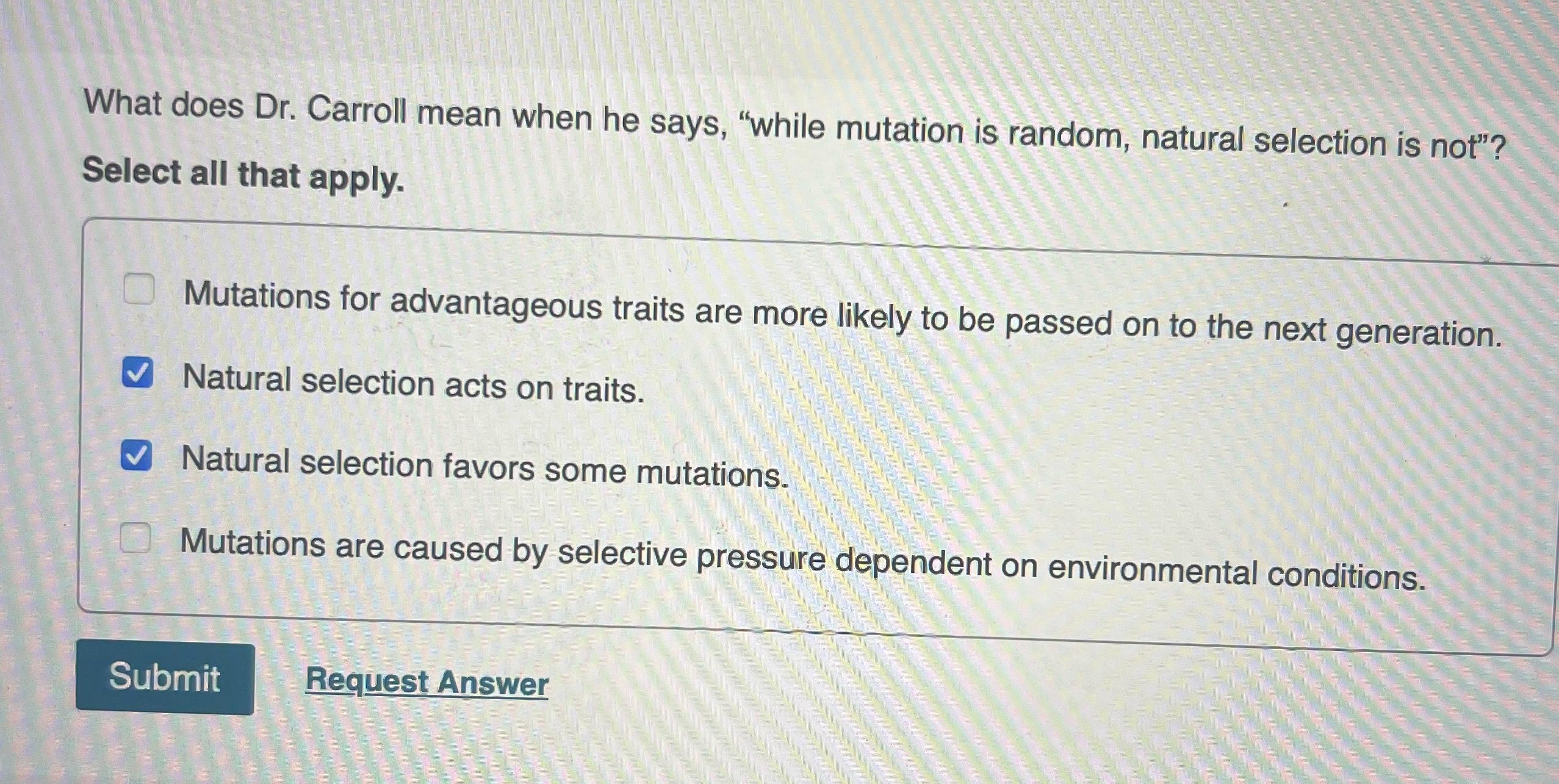 Solved What does Dr. ﻿Carroll mean when he says, "while | Chegg.com