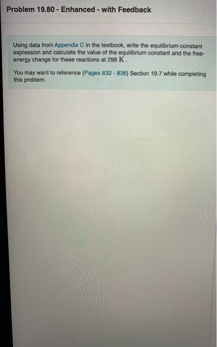 Solved Problem 19.80 - Enhanced - with Feedback Using data | Chegg.com