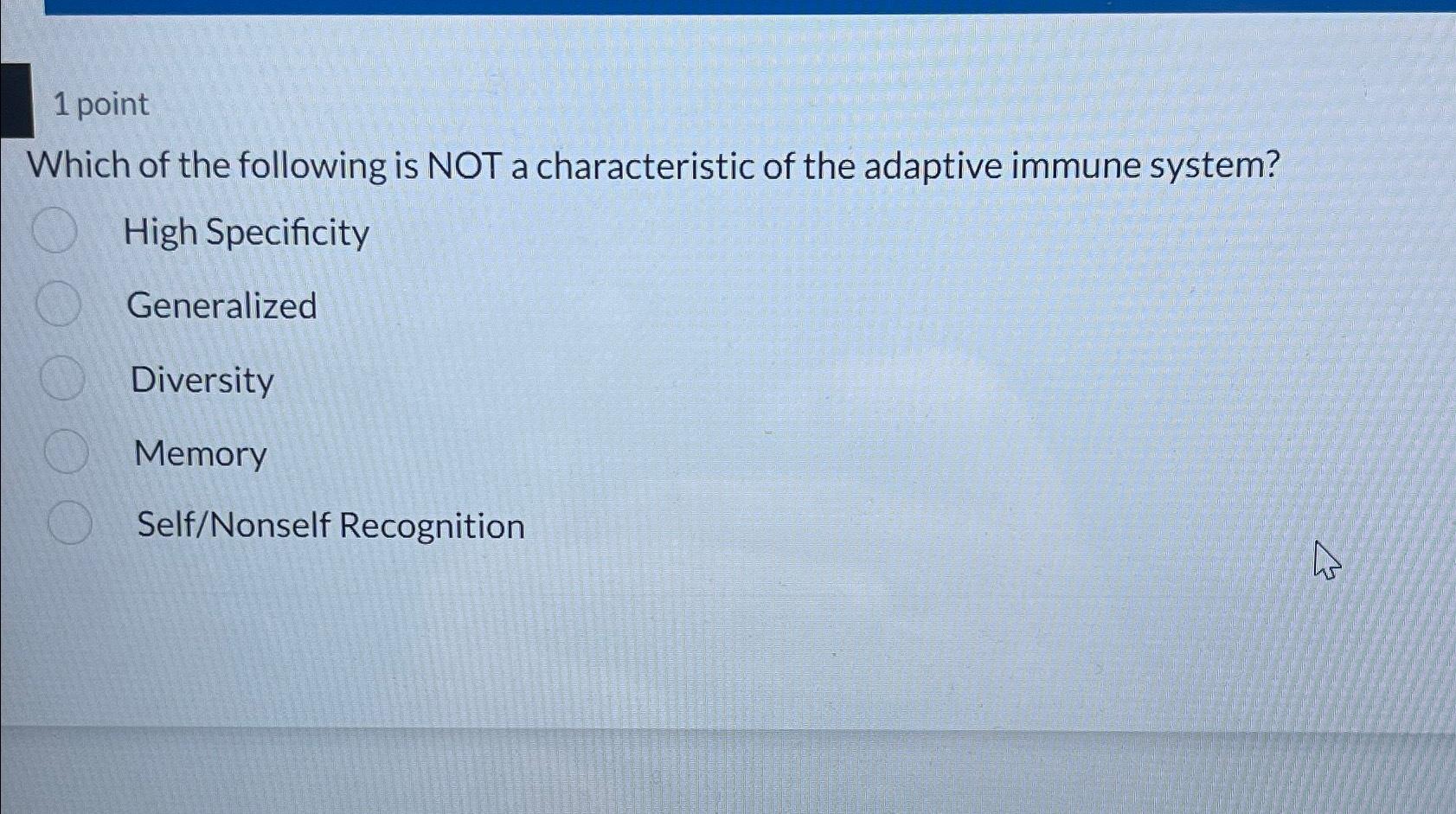 Solved 1 ﻿pointWhich of the following is NOT a | Chegg.com
