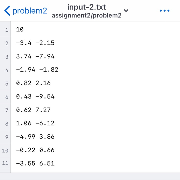 Solved # Problem DescriptionGiven a set of lines, each line | Chegg.com