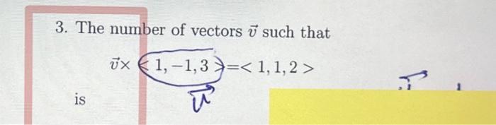 3. The number of vectors v such that is | Chegg.com