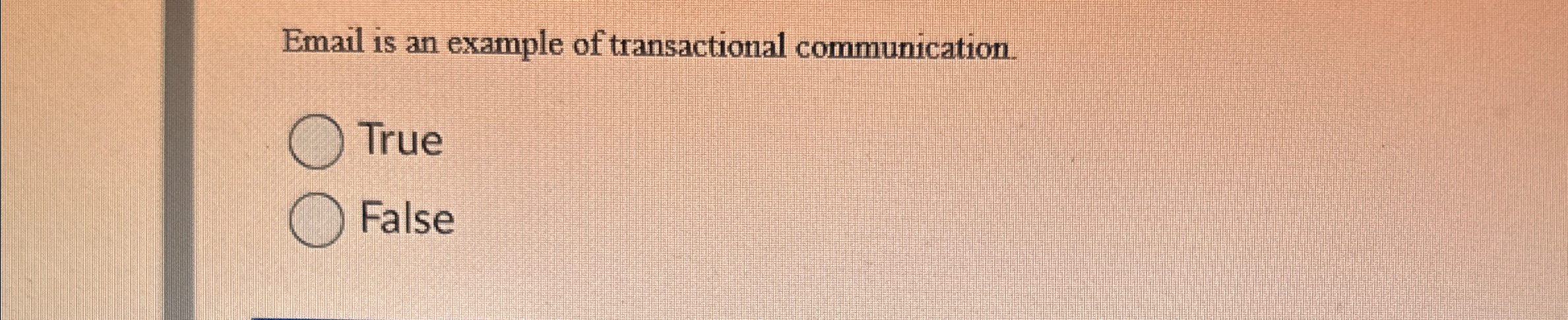 Solved Email is an example of transactional | Chegg.com