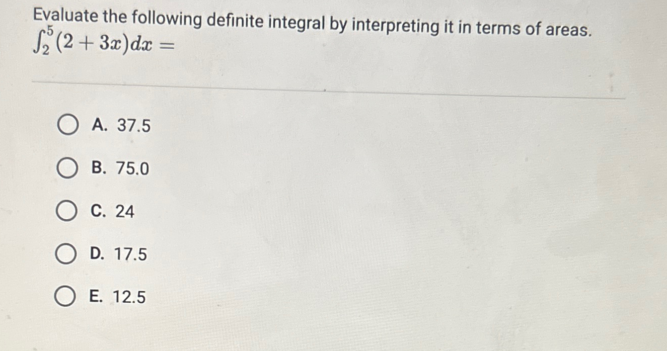 Solved Evaluate the following definite integral by | Chegg.com