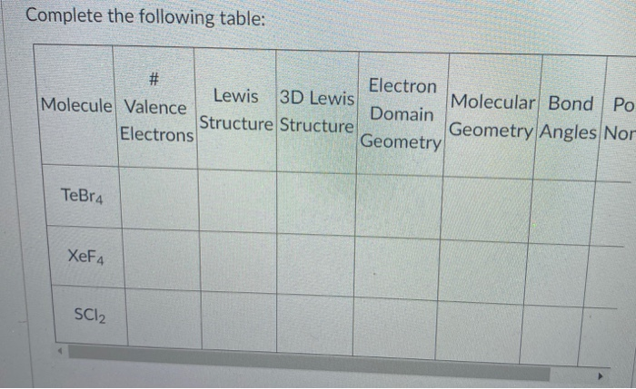 Lewis Structure For Tebr4