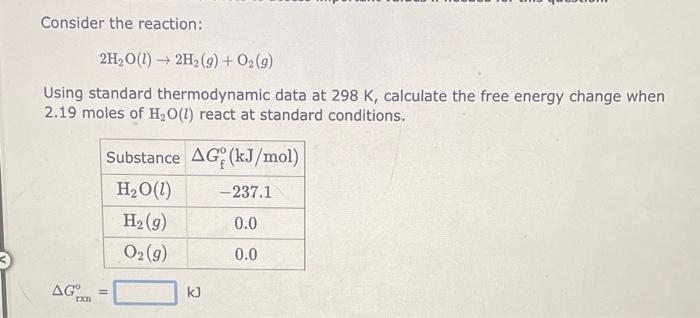 Solved Consider the reaction: 2NH3( g)+3 N2O(g) 4 N2( | Chegg.com