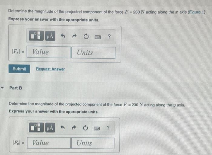 Determine The Magnitude Of The Projected Component Of