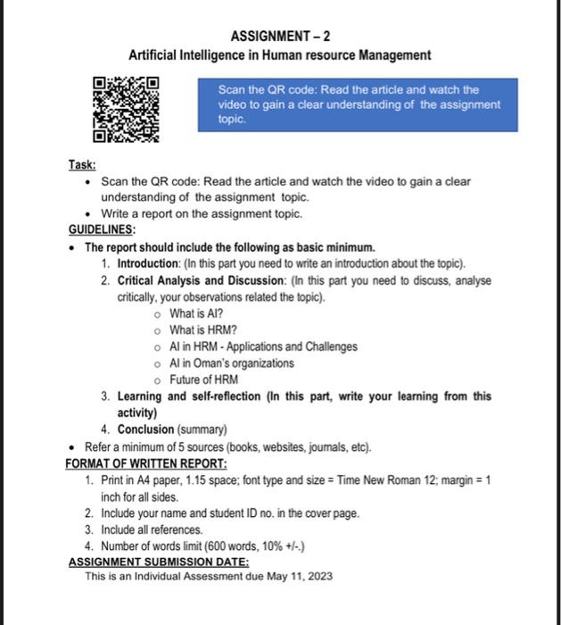 Solved ASSIGNMENT - 2 Artificial Intelligence in Human | Chegg.com