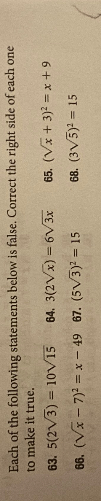 Solved Each of the following statements below is false. | Chegg.com