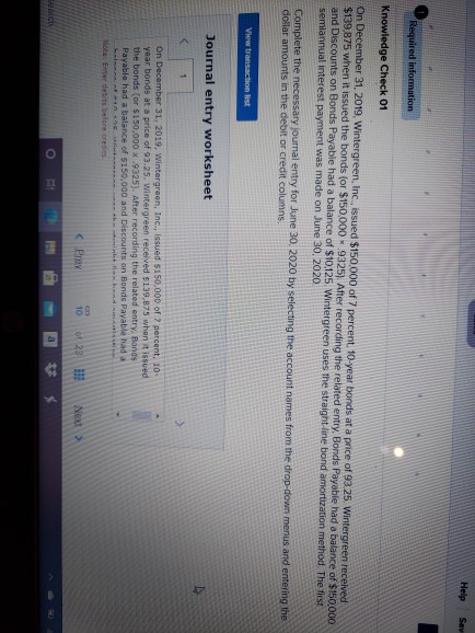 Solved Reti Required information Knowledge Check 01 On | Chegg.com