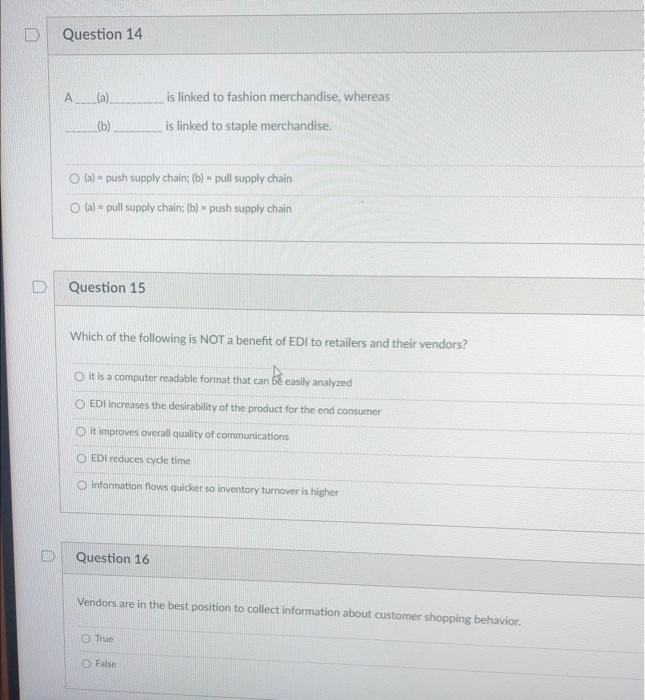 Solved Which of the following is NOT a benefit of EDI to | Chegg.com