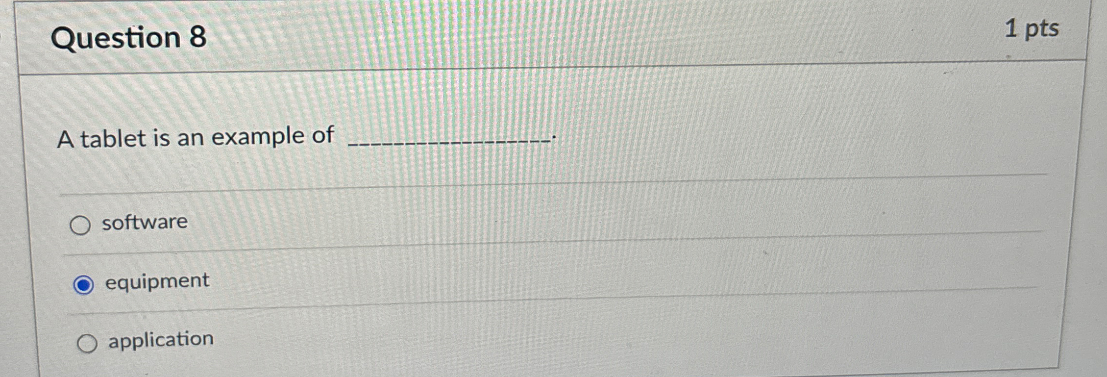 Solved Question 81 ﻿ptsA tablet is an example of | Chegg.com