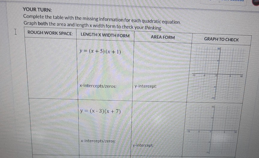 Solved MFM2P: Expanding Quadratic Equations NAME: I Example | Chegg.com