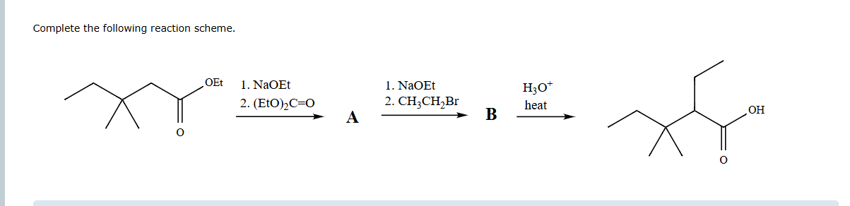 Solved Complete the following reaction scheme. Complete the | Chegg.com