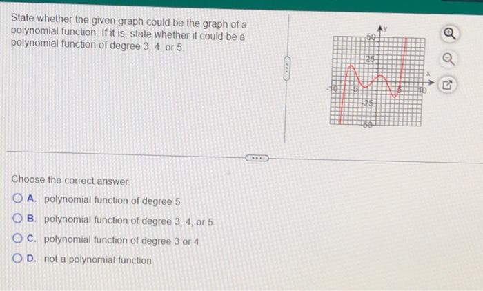 Solved State whether the given graph could be the graph of a | Chegg.com
