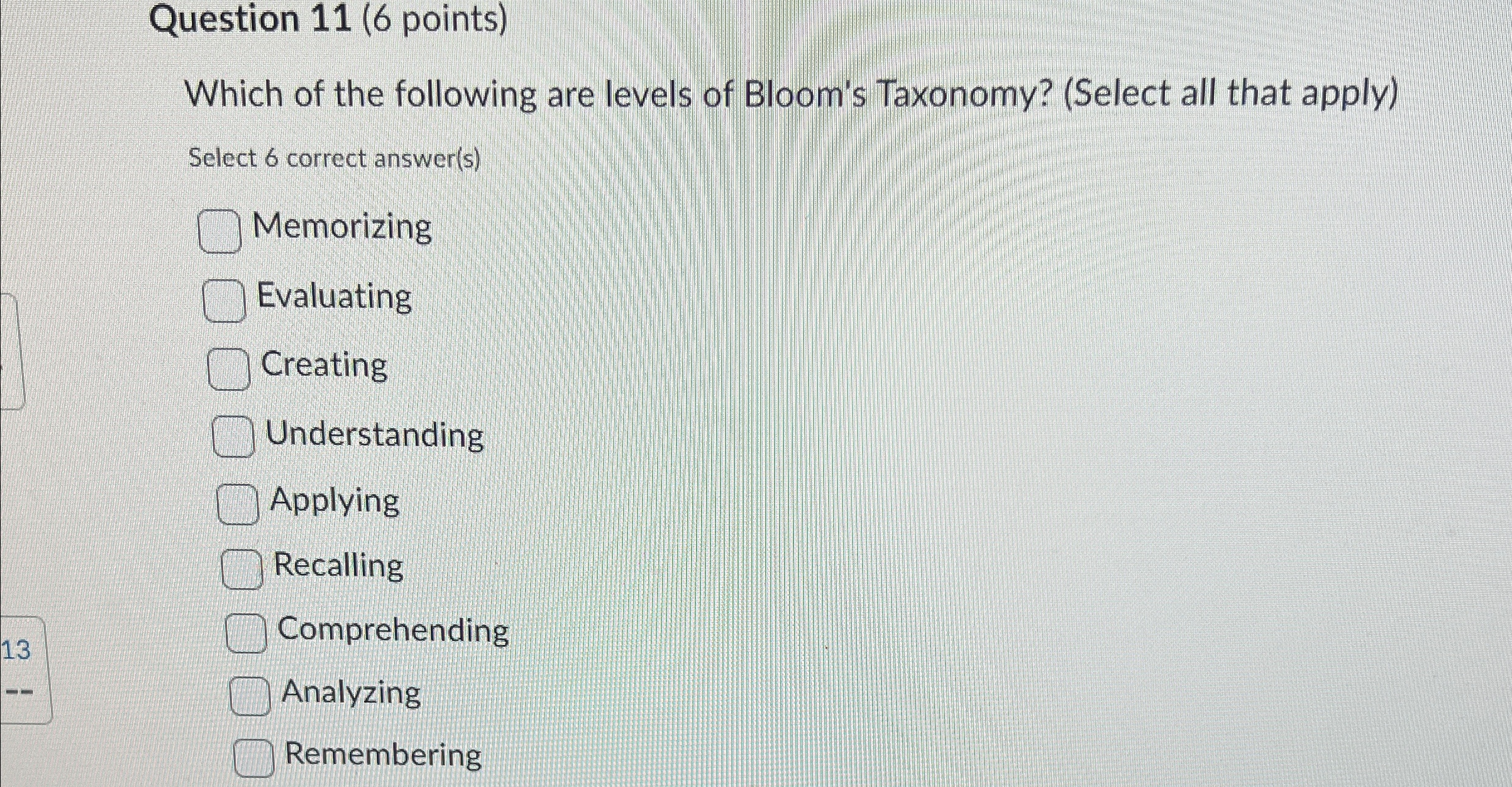 Solved Question 11 (6 points)Which of the following are | Chegg.com Solved Question 11 (6 points)Which of the following are | Chegg.com