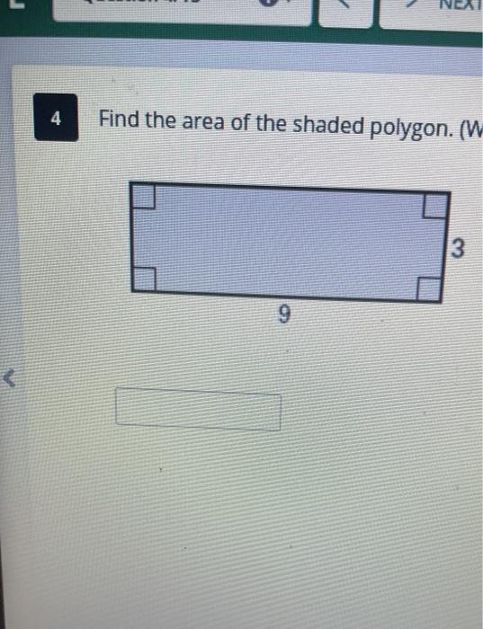 Solved 3 1 Find the area of the shaded polygon. (Work mus 9 | Chegg.com