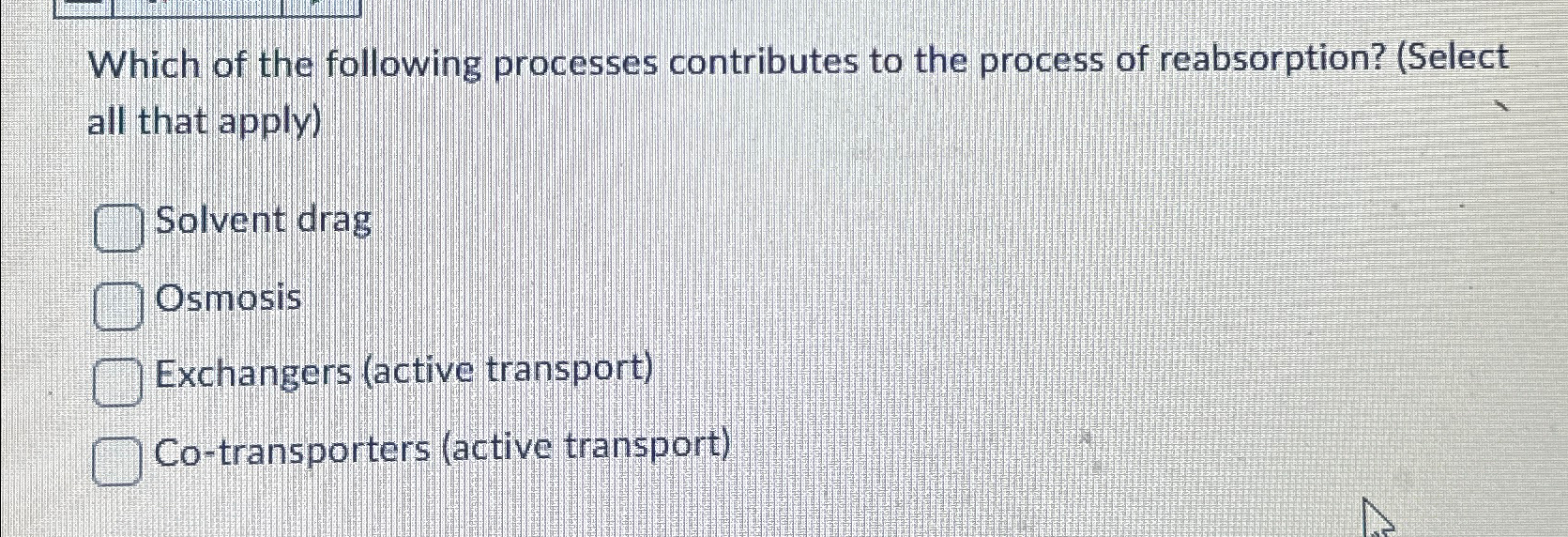 Solved Which of the following processes contributes to the | Chegg.com