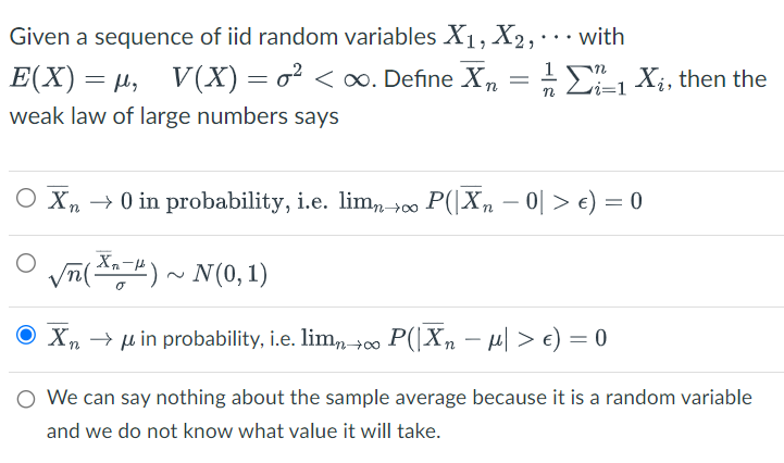 Solved Given a sequence of iid random variables x1,x2,cdots | Chegg.com