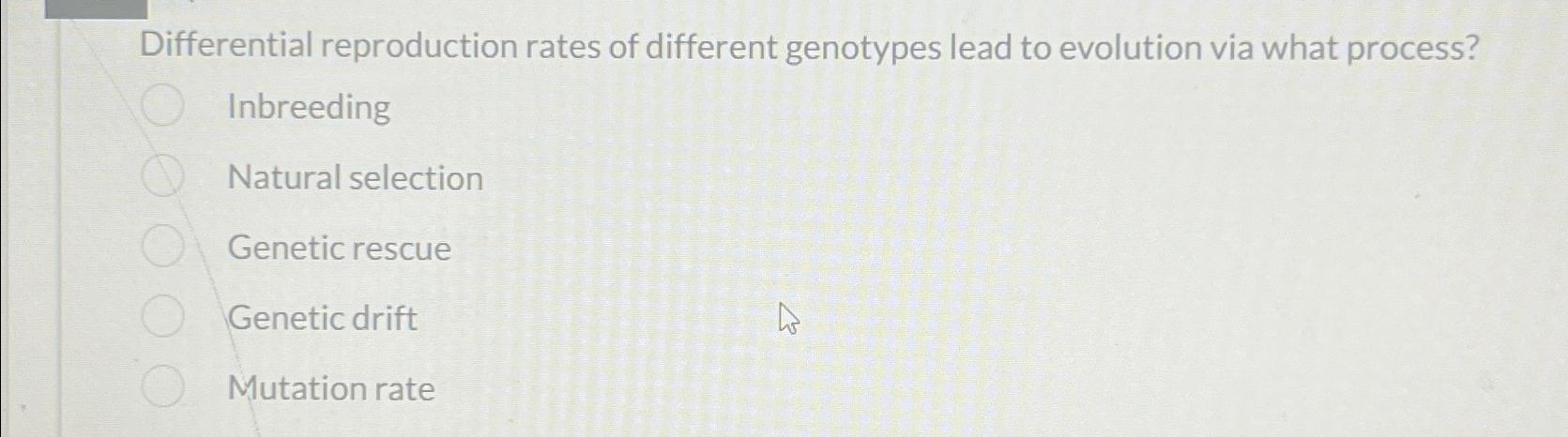Solved Differential reproduction rates of different | Chegg.com