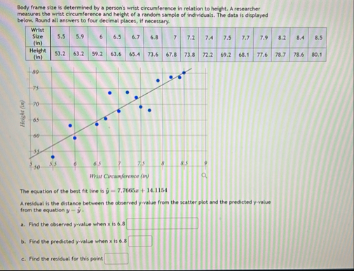Solved Body frame size is determined by a person's wrist | Chegg.com