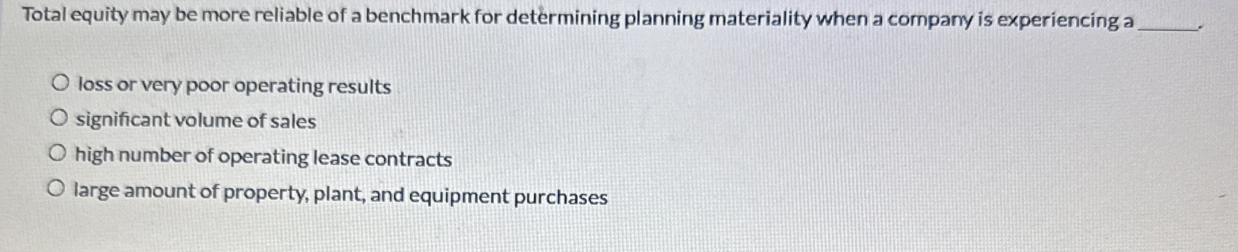 Solved Total equity may be more reliable of a benchmark for | Chegg.com