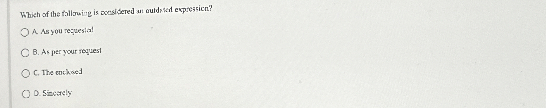 Solved Which of the following is considered an outdated | Chegg.com