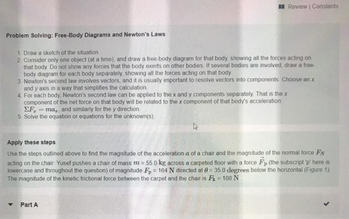 Solved Free-Body Diagrams and Newton's Laws When solving | Chegg.com